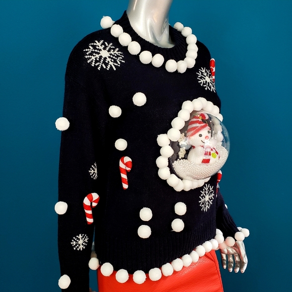 Forever 21 | Sweaters | Forever 2 3d Snow Globe Snowman Sweater Nwt ...
